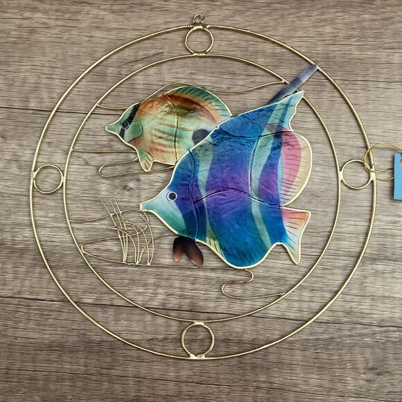Unbranded | Accents | Vintage Capiz Shell Tropical Fish Suncatcher ...